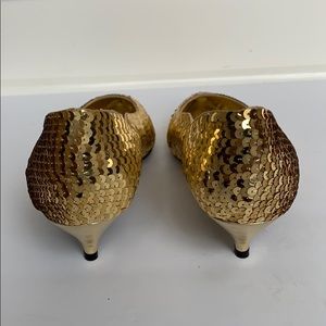 Private Collection | Shoes | Private Collection Gold Sequin Pumps ...